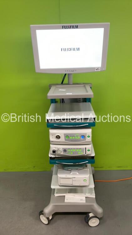 Aquilant Endoscopy Stack Trolley with Fujifilm Monitor, Fujinon ...