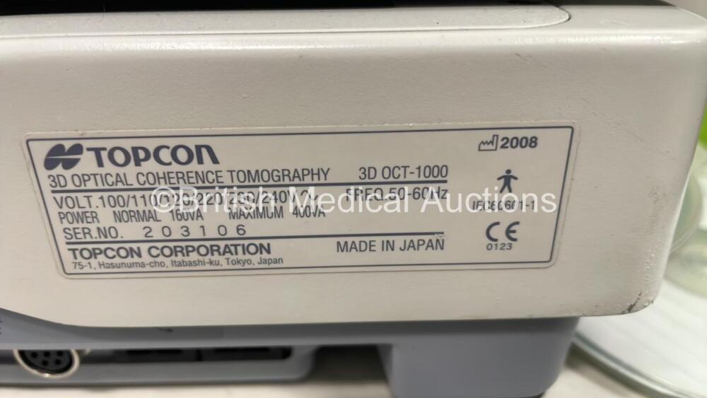 TopCon 3D OCT 1000 Mark II Optical Coherence Tomography Unit Version 2. ...