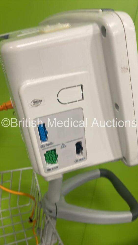 2 x GE Dash 2500 Patient Monitors on Stands with SPO2, ECG and NIBP ...