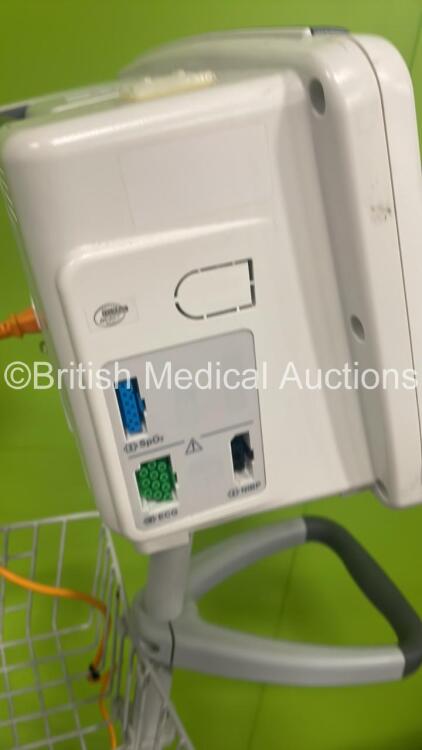 2 x GE Dash 2500 Patient Monitors on Stands with SPO2, ECG and NIBP ...