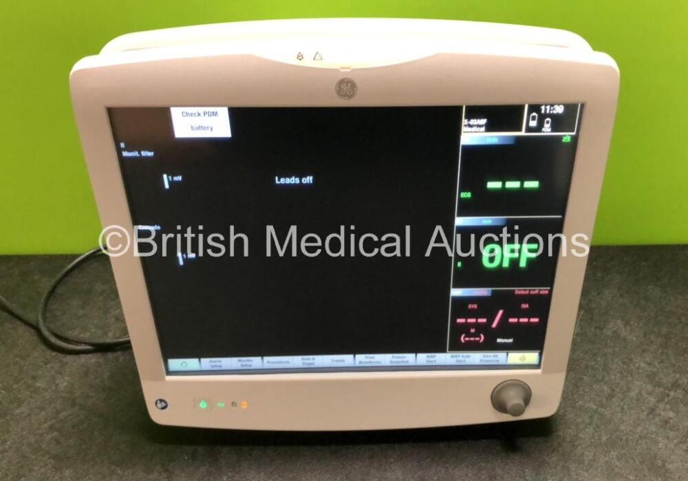GE Carescape B650 Touch Screen Patient Monitor *Mfd - 2019* with 1 x GE ...