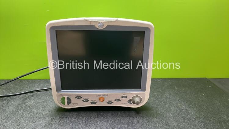 GE Dash 5000 Patient Monitor Including ECG, SpO2, CO2, BP1/3, BP1/4 ...