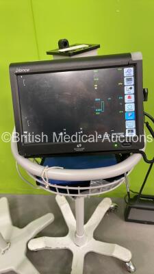 3 x Spacelabs elance Patient Monitors on 1 x Stand with NIBP, ECG, SPO2 ...