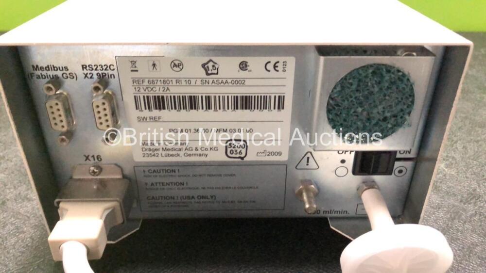 Drager Scio Four Oxi Plus Gas Module with Power Supply (Powers Up ...