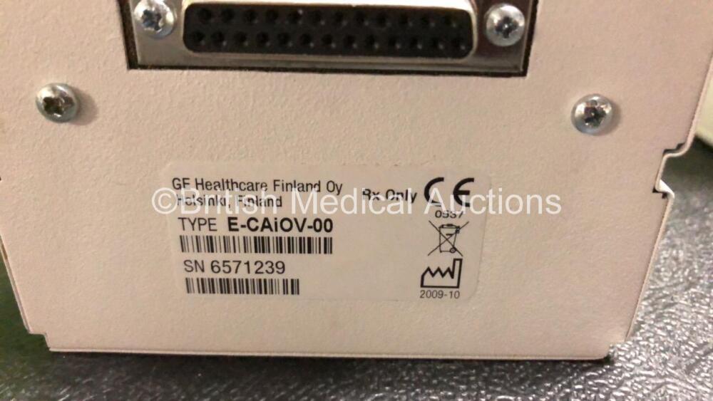GE B650 Touch Screen Patient Monitor *Mfd 2017* with 1 x GE E-CAiOV Gas ...