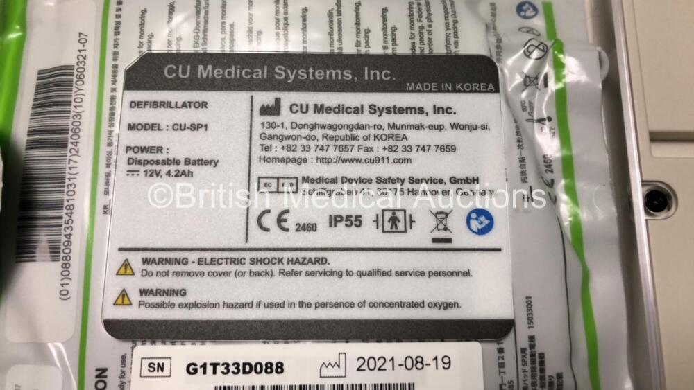 CU Medical System IPAD SP Series CU-SP1 Defibrillator with Accessories ...