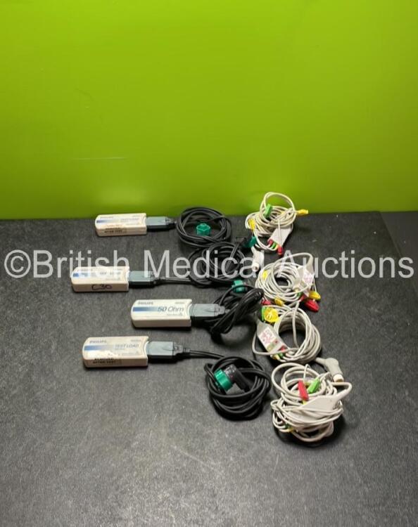 4 x Philips Heartstart XL Defibrillators Including ECG and Printer ...