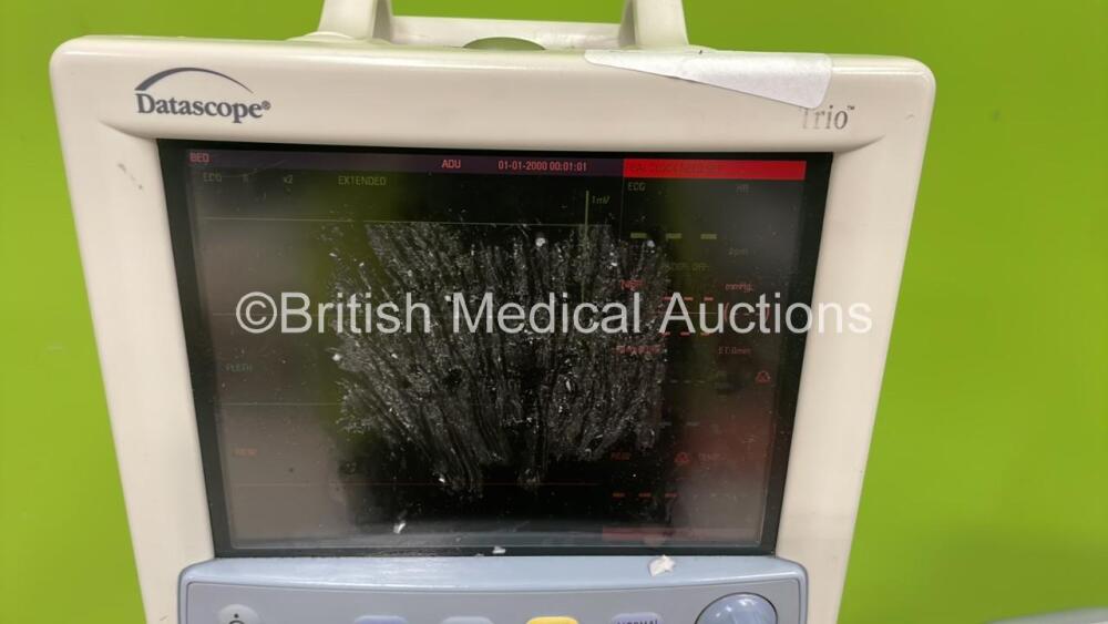 1 x Datascope Trio Patient Monitor on Stand and 1 x GE Dinamap ProCare ...