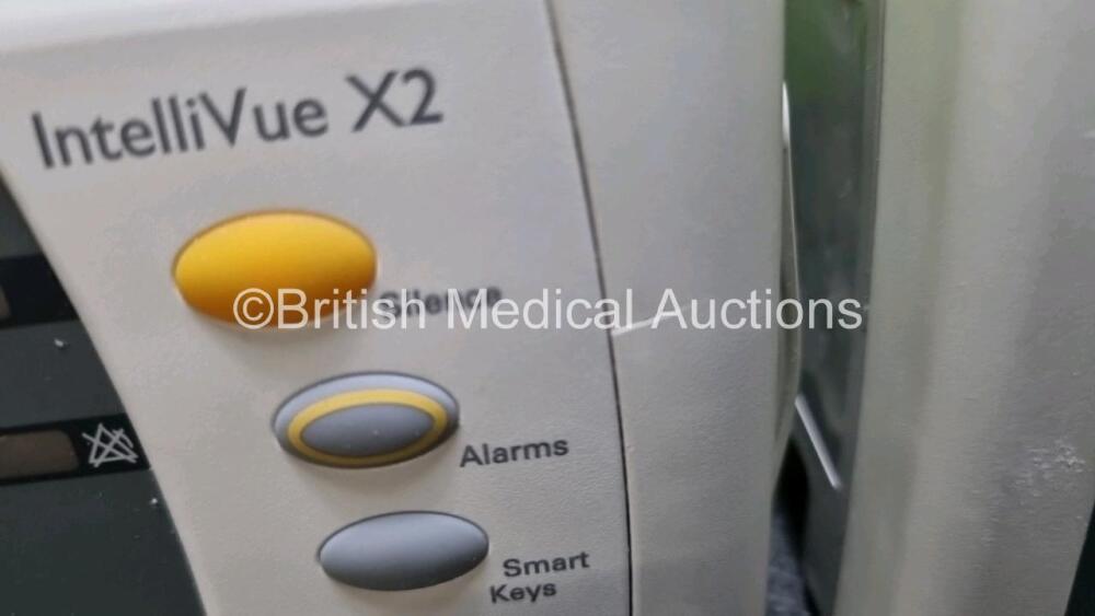 3 x Philips IntelliVue X2 Handheld Patient Monitors Including ECG, SpO2 ...
