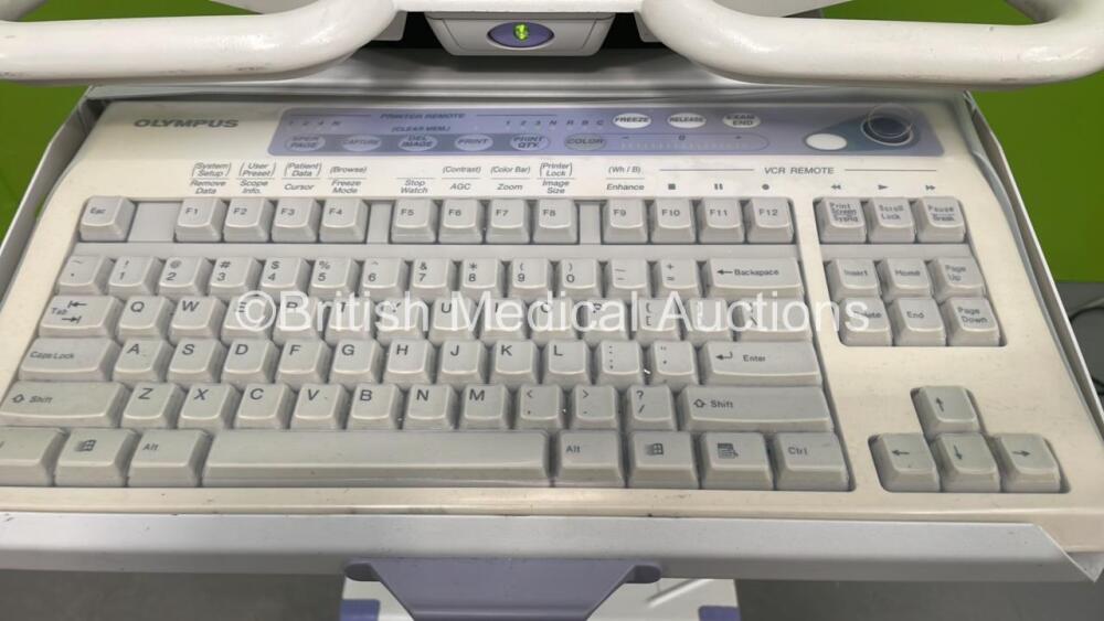 Olympus Stack Trolley with Advan Monitor, Olympus OES UHI-3 Insufflator ...