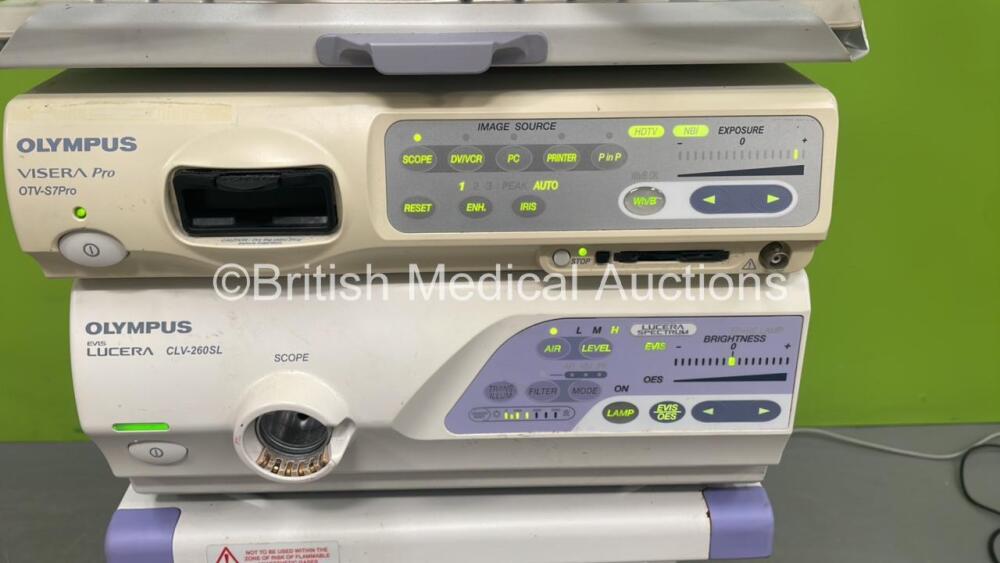 Olympus Stack Trolley with Advan Monitor, Olympus OES UHI-3 Insufflator ...