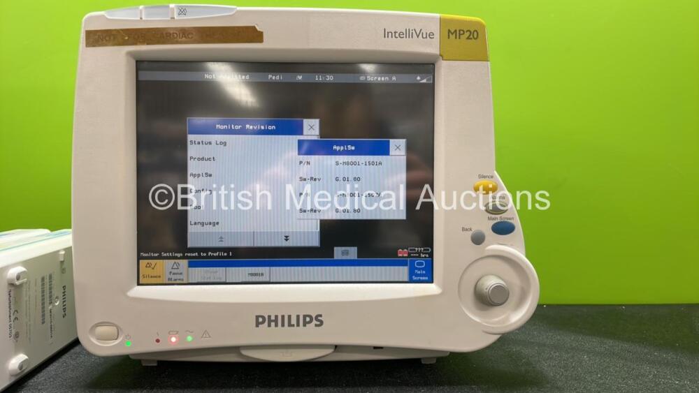 Philips MP20 Anesthesia Monitor with 1 x Philips M3015A Opt C06 CO2 ...
