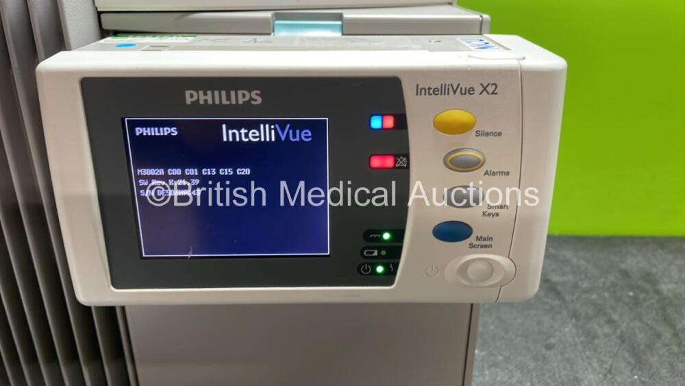 2 x Philips IntelliVue X2 Handheld Patient Monitors Including ECG, SpO2 ...
