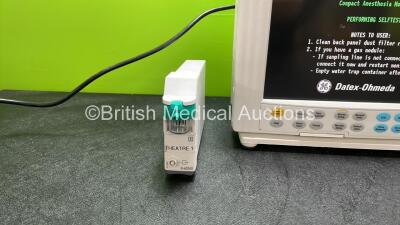GE Datex Ohmeda Compact Anesthesia Monitor with 1 xs GE E-sCAiO Gas ...