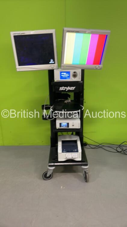Stryker Stack Trolley (No Power Lead) with 2 x Stryker Vision Elect HD ...