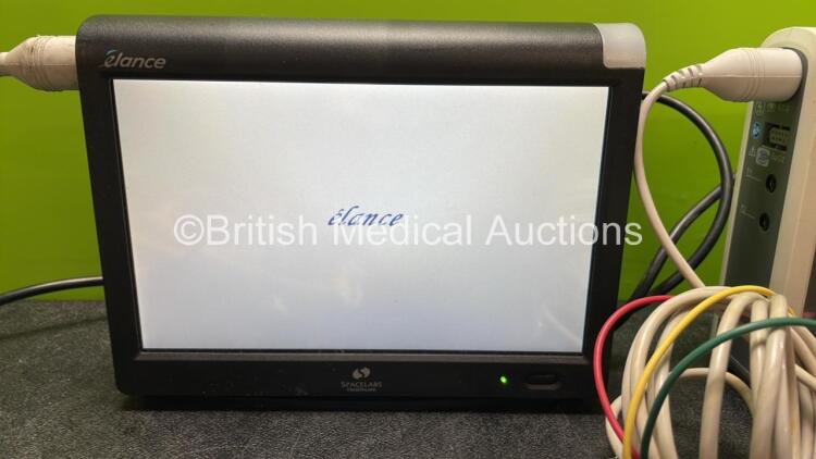 2 x Spacelabs elance Monitors Including NIBP, SpO2, T1 and T2 Options ...