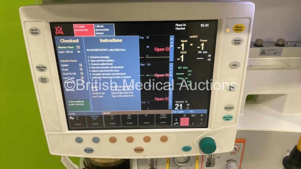 Datex-Ohmeda Avance Anaesthesia Machine Software Version 06.00 with ...