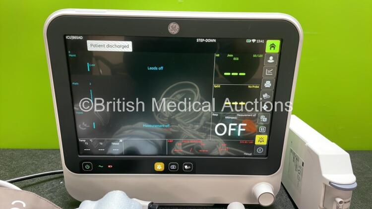 GE B125 Patient Monitor Including ECG, NIBP, SpO2, T1, T2, IBP1and IBP2 ...