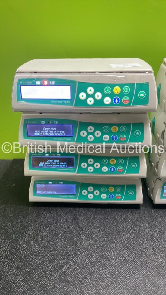 8 x B.Braun Infusomat Space Pumps with 8 x Brackets and 2 x Power ...