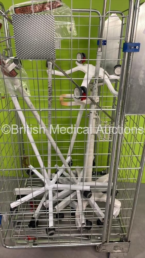 Cage of 4 x Drip Stands and 1 x Philips Monitor Stand (Cage Not ...