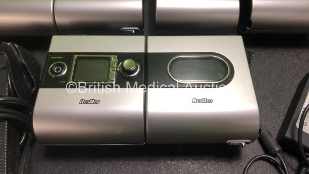 Job Lot Including 7 x ResMed S9 Autoset CPAP Units with 3 x ResMed H5i ...