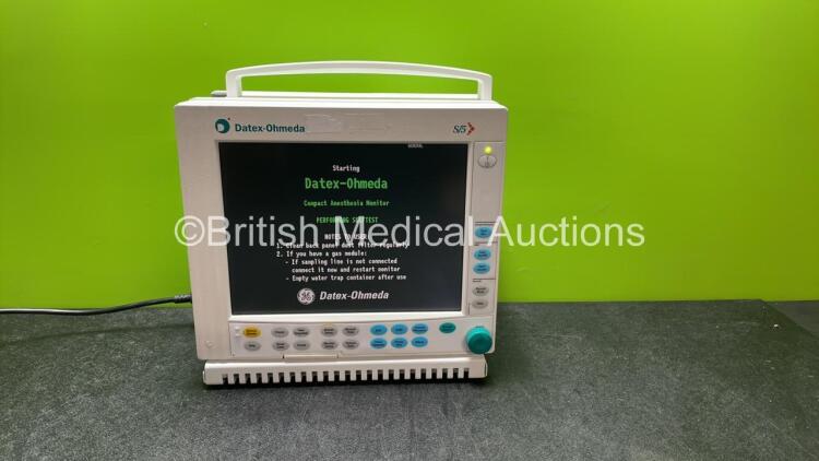 Datex Ohmeda S/5 Compact Anesthesia Monitor (Powers Up) *SN 4261761 ...