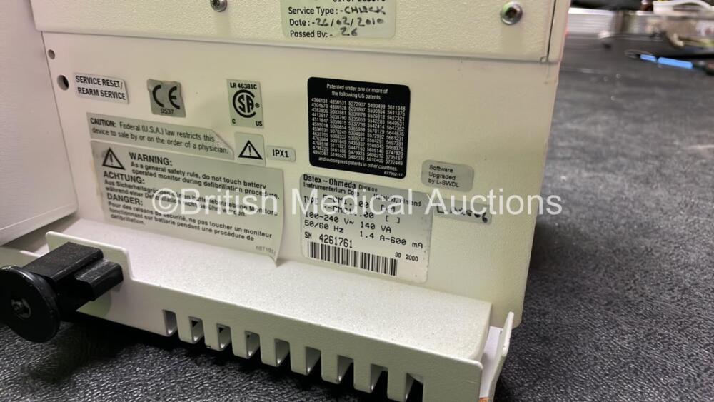 Datex Ohmeda S/5 Compact Anesthesia Monitor (Powers Up) *SN 4261761 ...