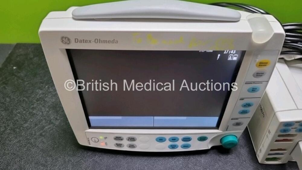 2 x GE B30 Patient Monitors with 2 x GE E-PSMP-00 Module Including ECG ...