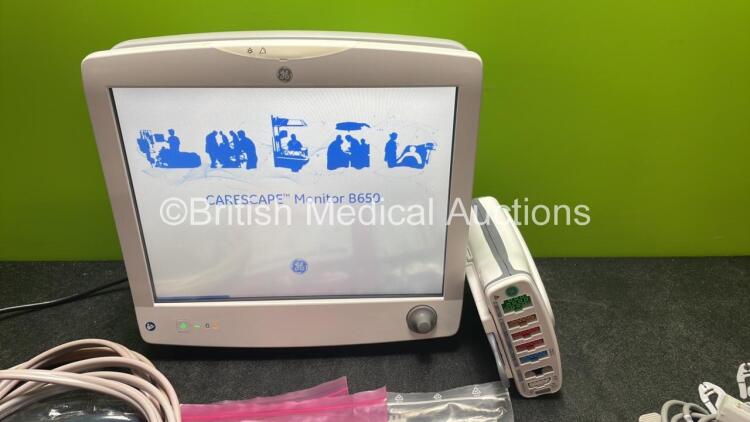 GE Carescape B650 Touch Screen Patient Monitor * Mfd - 02-2019 * with 1 ...