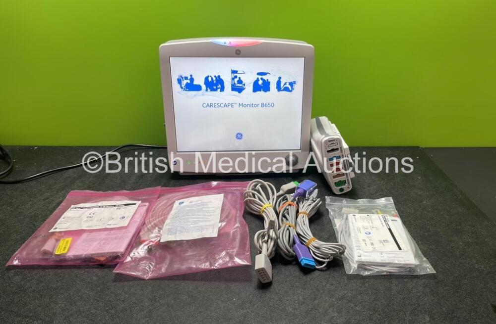 GE Carescape B650 Touch Screen Patient Monitor * Mfd - 02-2019 * with 1 ...