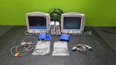 2 x GE B30 Patient Monitors with 2 x GE E-PSMP-00 Module Including ECG ...