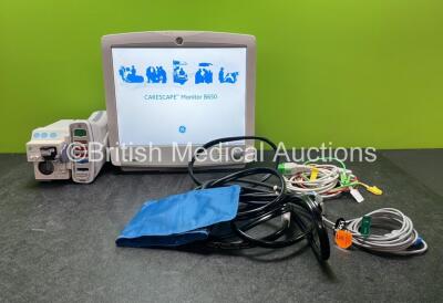 GE Carescape B650 Touch Screen Patient Monitor *Mfd 07-2014* with 1 x ...