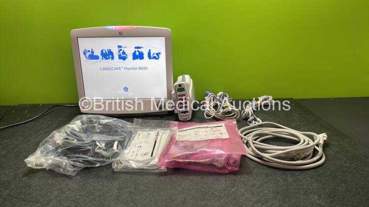 GE Carescape B650 Touch Screen Patient Monitor * Mfd - 02-2019 * with 1 ...