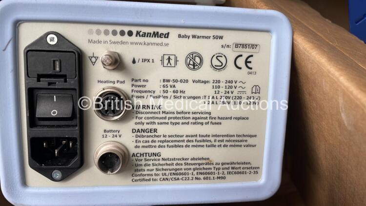 4 x KanMed 50W Baby Warmer Units (All Power Upo, 2 with Alarms) *SN ...