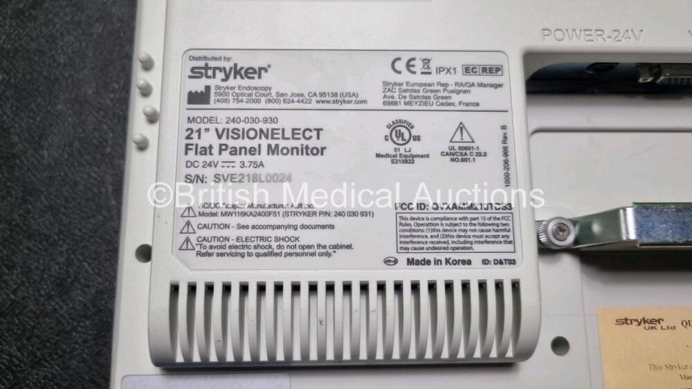 Stryker Vision Elect HD Surgical Viewing Monitor (Untested Due to No ...