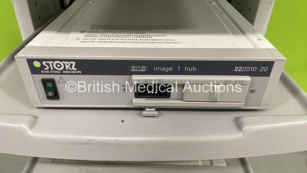 Storz Stack Trolley with Storz 200903 31 Touch Screen Monitor, Storz HD ...
