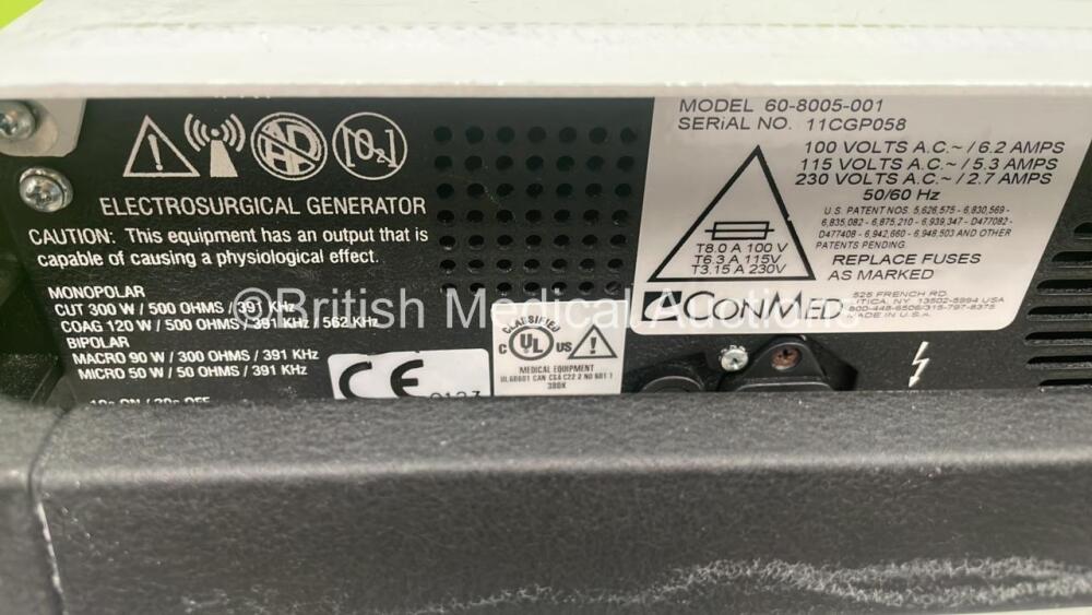 ConMed System 5000 Electrosurgical /Diathermy Unit on Stand with Dual ...