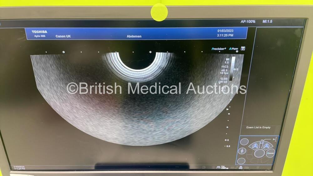 Toshiba i800 TUS-AI800 Flat Screen Ultrasound Scanner *S/N AED1722070 ...