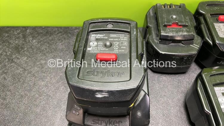 5 x Stryker REF 6500-101-000 Batteries and 1 x Stryker SMRT Battery ...