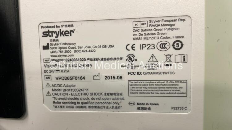 Stryker Stack System Including StrykerPro LED Display Surgical Viewing ...