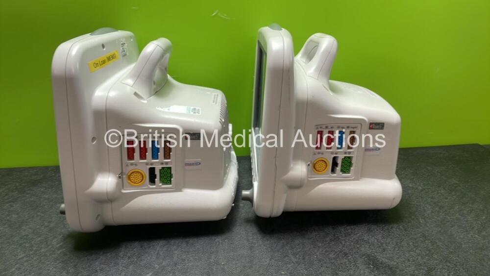 2 x GE Dash 4000 Patient Monitors Including ECG, NBP, CO2, BP1, BP2 ...