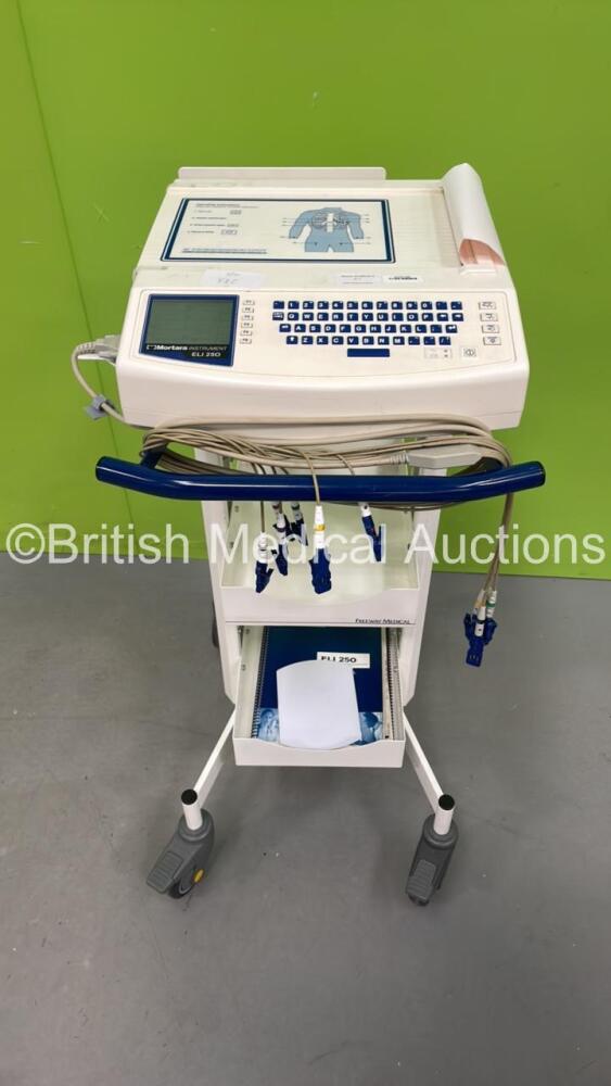 Mortara ELI 250 ECG Machine with ECG Lead on Stand (Powers Up) *na ...