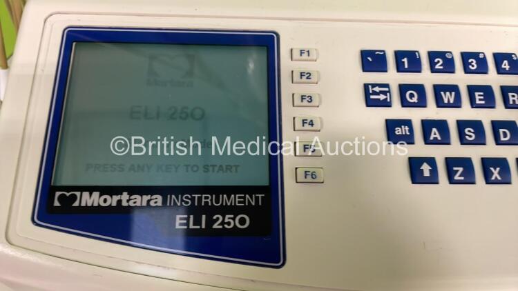 Mortara ELI 250 ECG Machine on Stand with 10 Lead ECG Leads (Powers Up ...