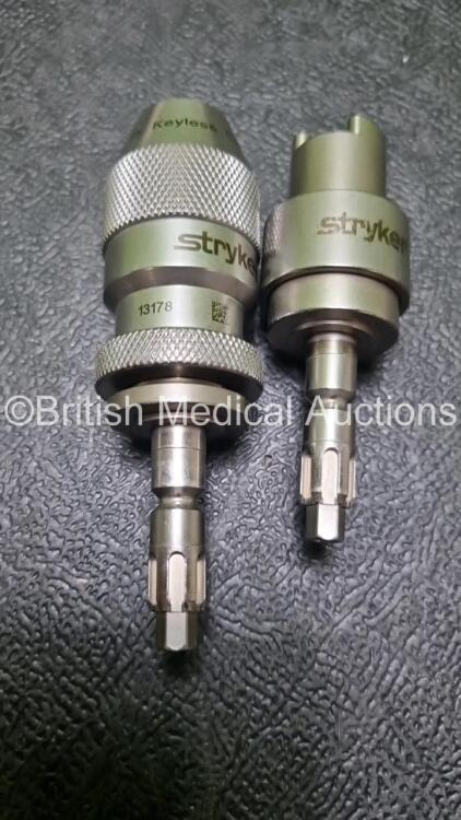 2 x Stryker System 6 6205 Rotary Handpieces with 1 x Stryker 4100-62 ...