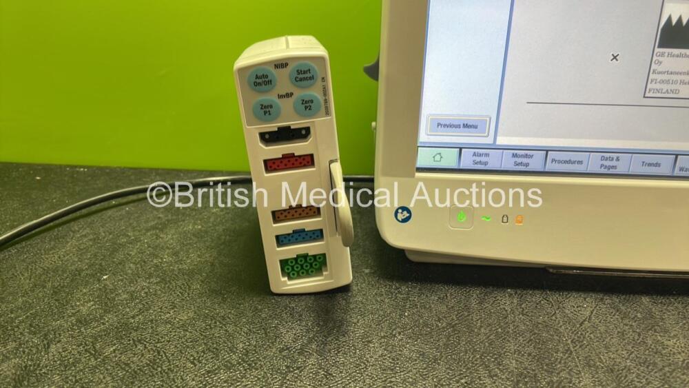 GE Carescape B650 Touch Screen Patient Monitor *Mfd 11-2013* with 1 x ...