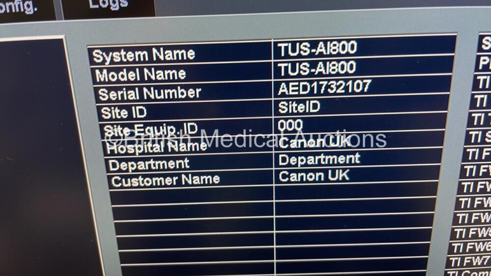 Toshiba Aplio i700 Model Flat Screen Ultrasound Scanner *Mfd 11-2016 ...