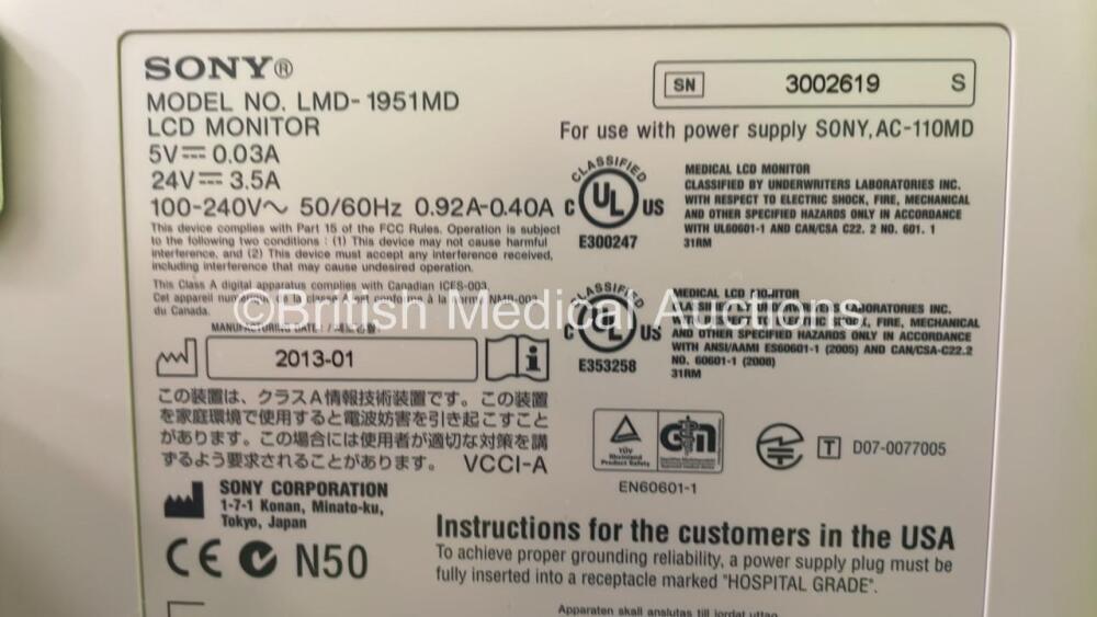 Olympus Compact Trolley Including 1 x Sony LMD-1951MD Monitor (Powers ...