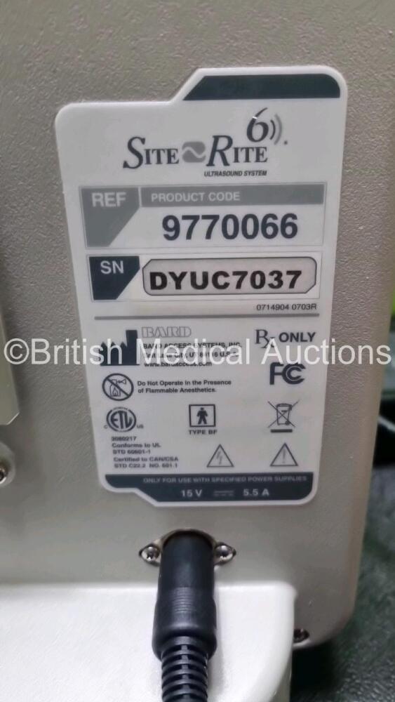 Bard Site Rite 6 Vascular Portable Ultrasound Scanner (Powers Up) with ...