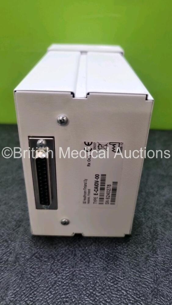 GE Type E-CAiOV-00 Gas Module Including Spirometry and D-fend Water ...