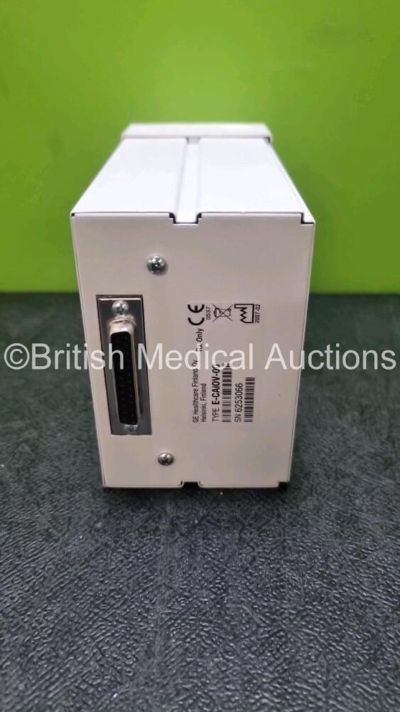 GE Type E-CAiOV-00 Gas Module Including Spirometry and D-fend Water ...